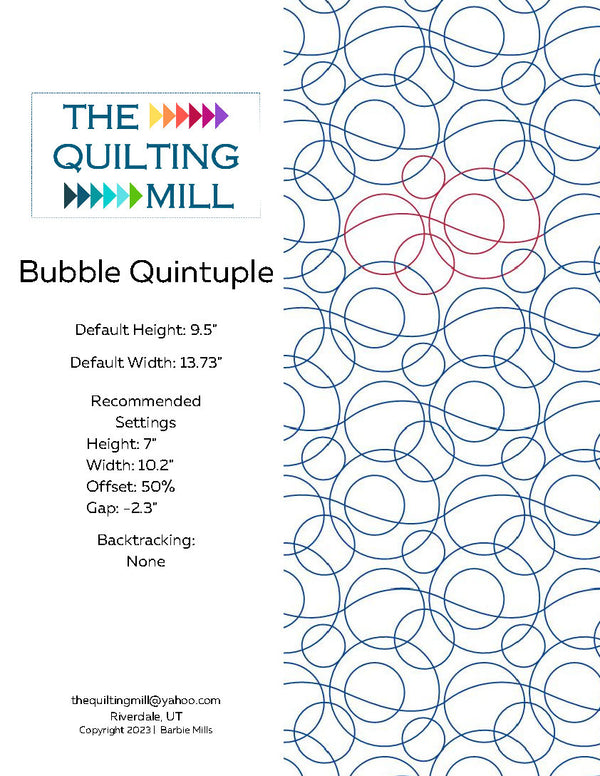 Bubble Quintuple Quilting Pattern by Barbie Mills – INNOVA Longarm